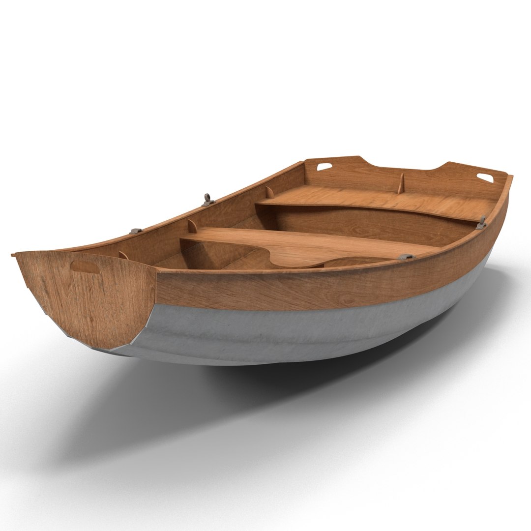 3d Row Boat Modeled Model