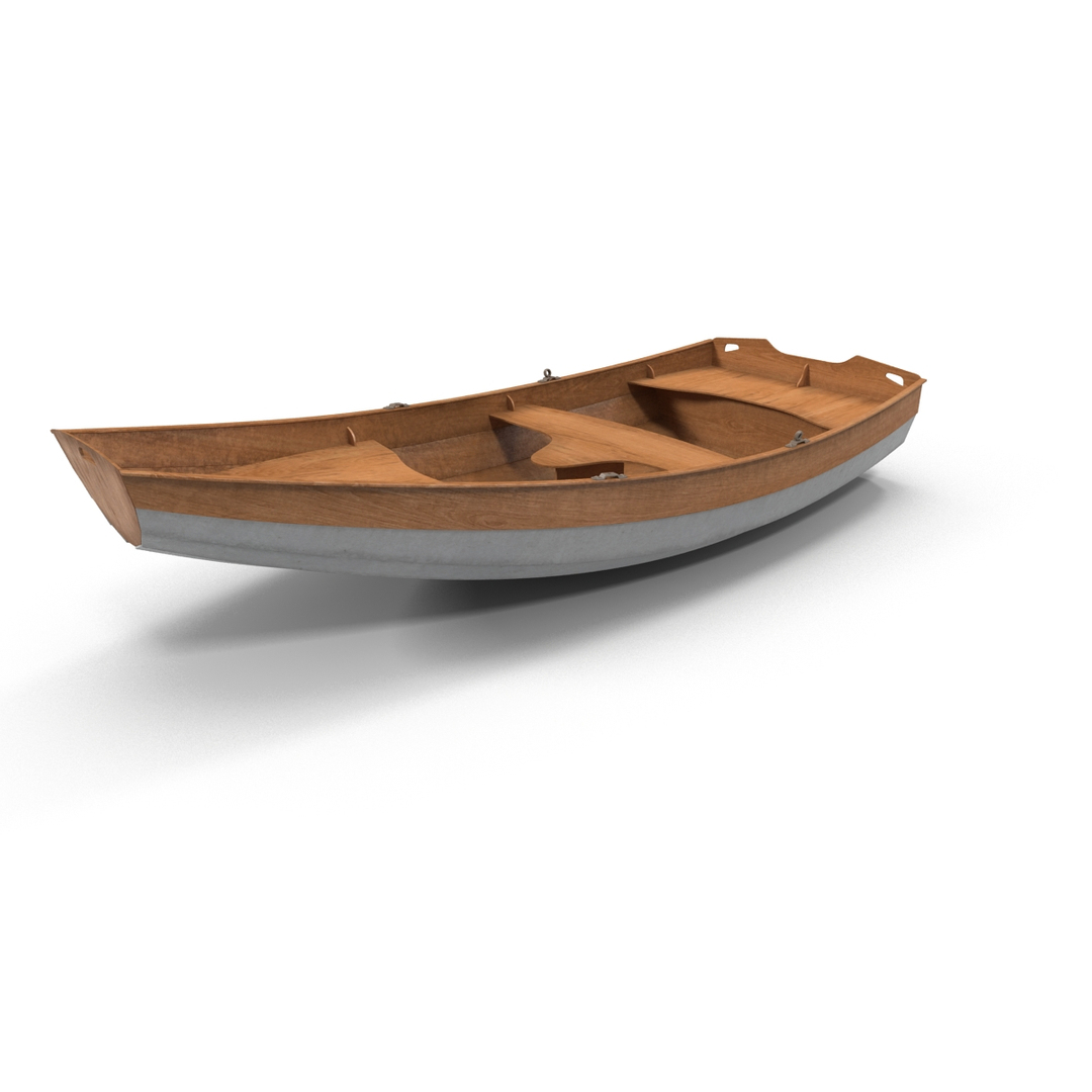 3d Row Boat Modeled Model