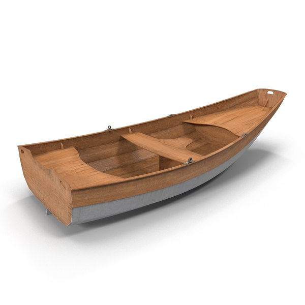 3d row boat modeled model
