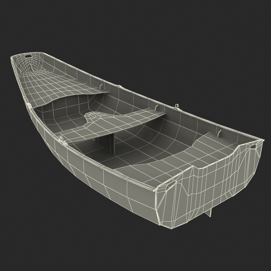 3d Row Boat Modeled Model