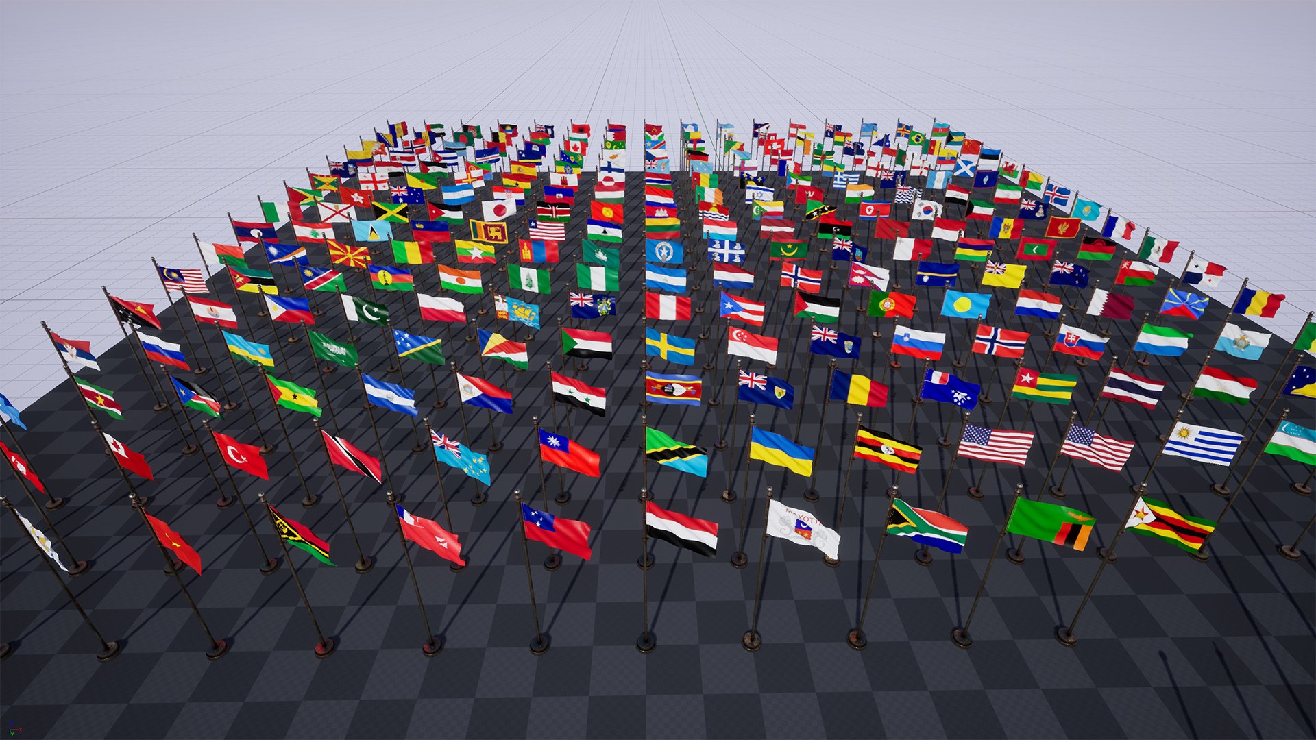 Flags Package 250 Flags 3D Model - TurboSquid 1984000