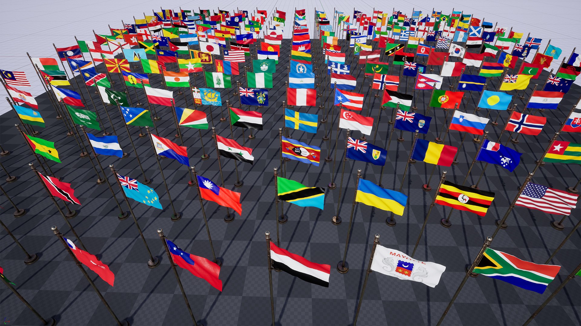 Flags Package 250 Flags 3D Model - TurboSquid 1984000