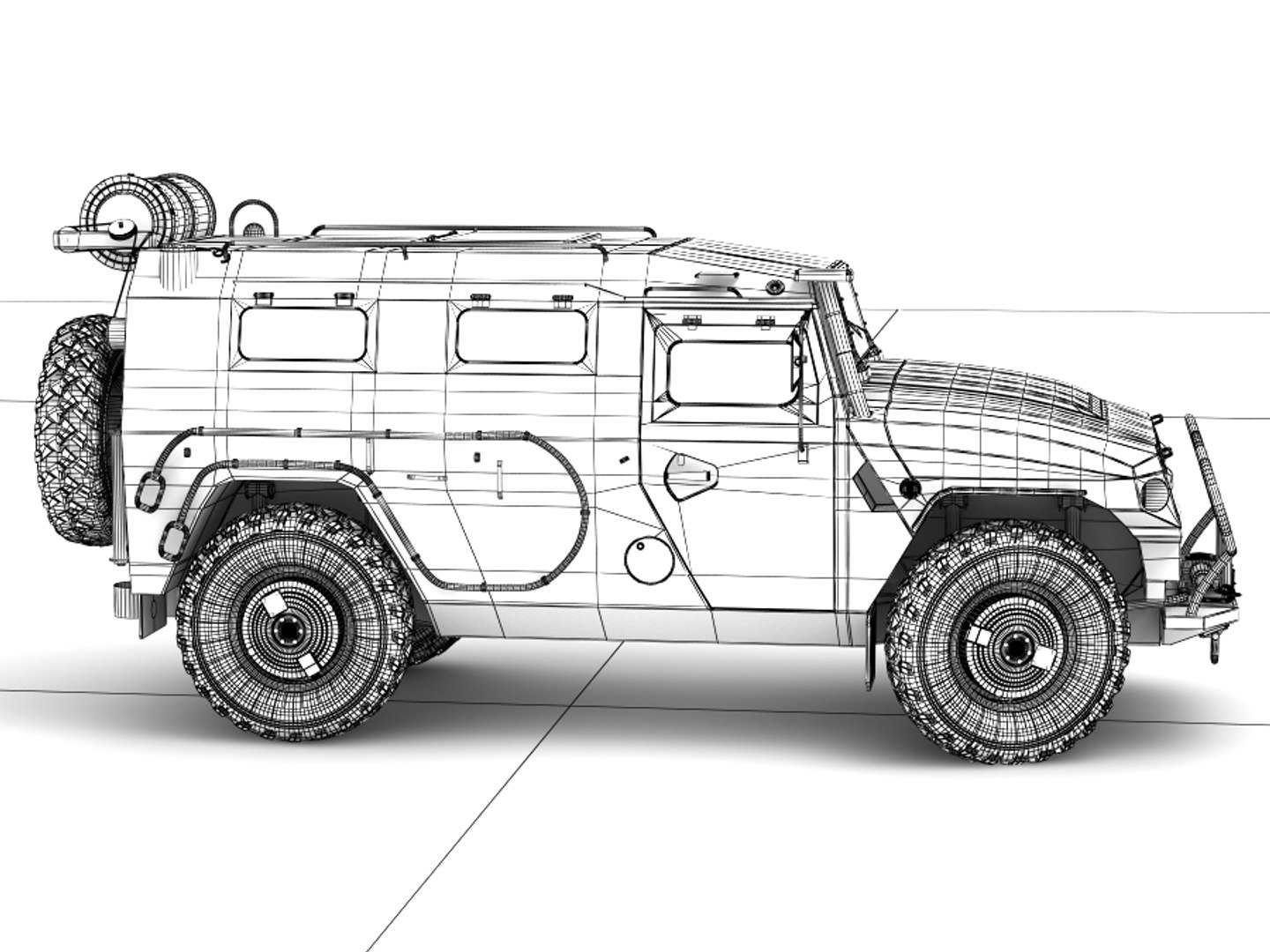 Gaz Tigr 3D Model - TurboSquid 1448946