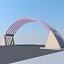 free gate entrance 3d model