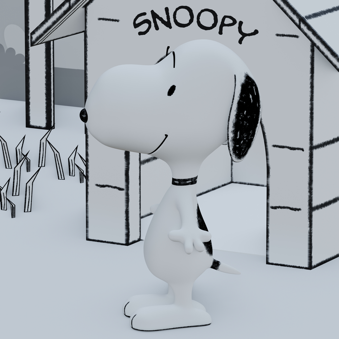 modelo 3d Modelo 3D Snoopy Classic Rigged Low-poly - TurboSquid 1811298
