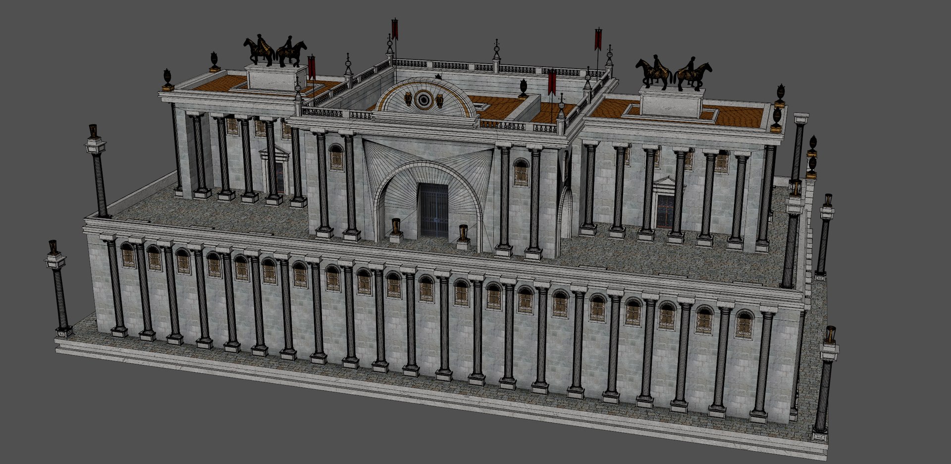 3D Roman Building Model - TurboSquid 2350599