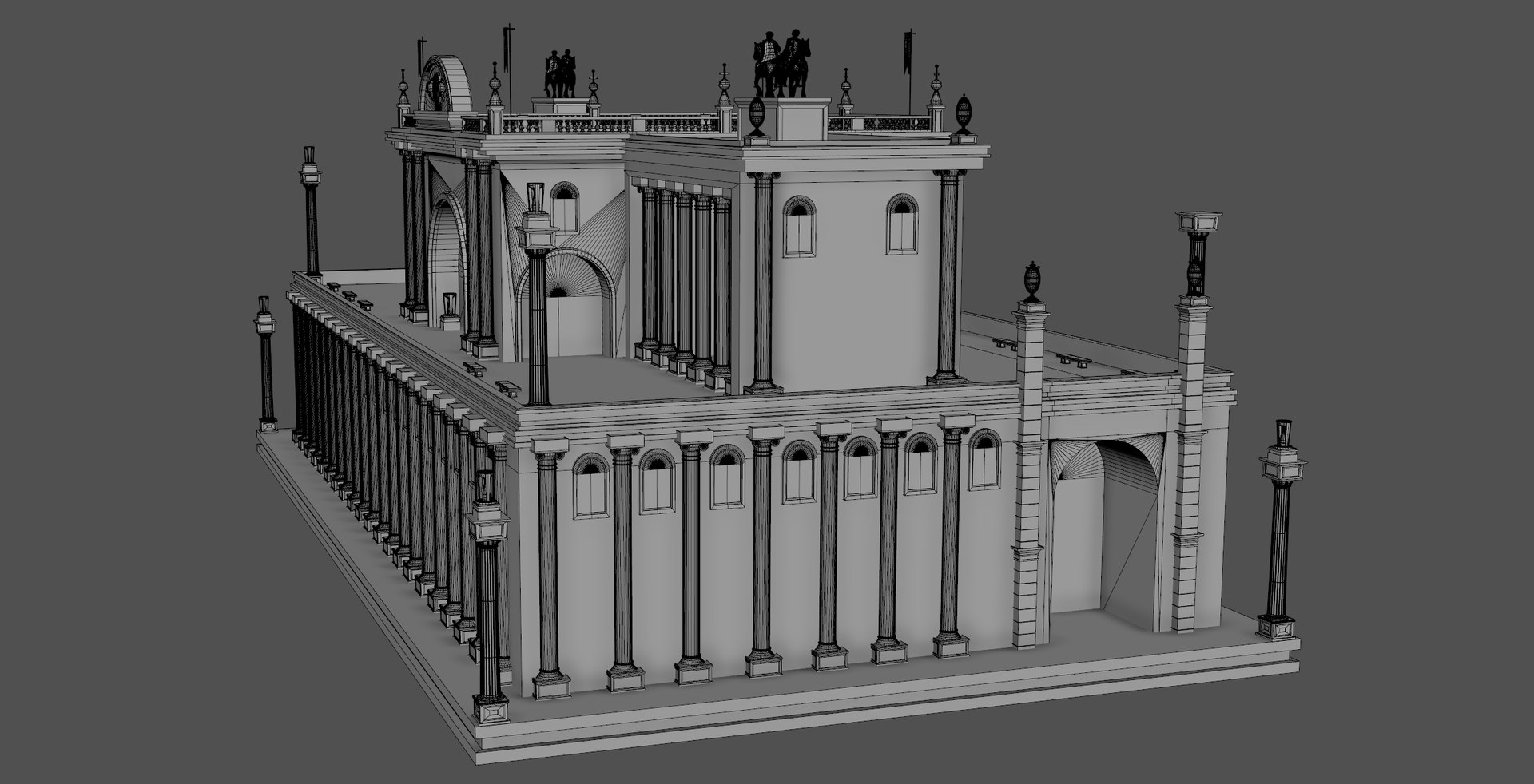 3D Roman Building Model - TurboSquid 2350599
