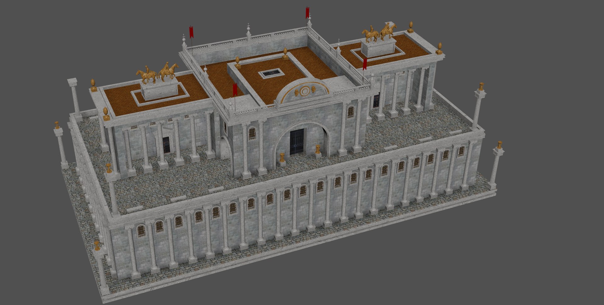 3D Roman Building Model - TurboSquid 2350599