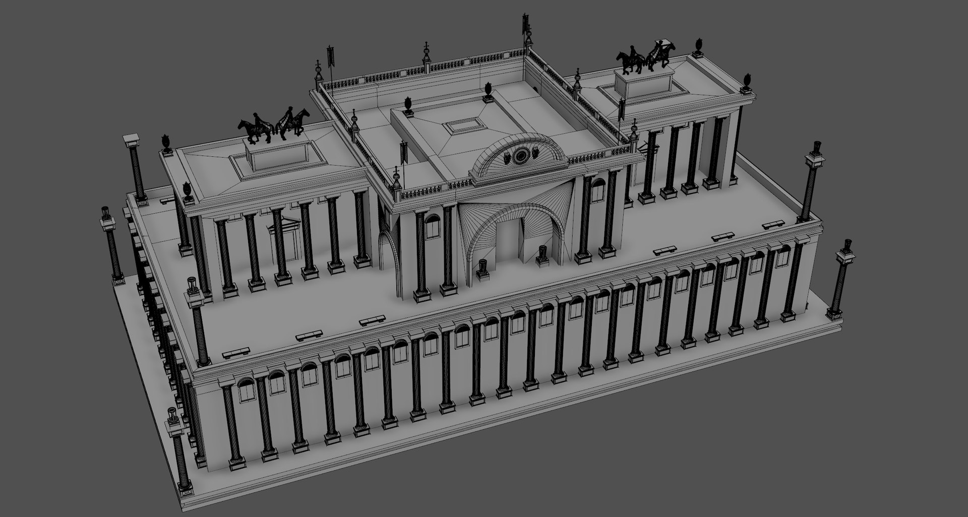 3D Roman Building Model - TurboSquid 2350599