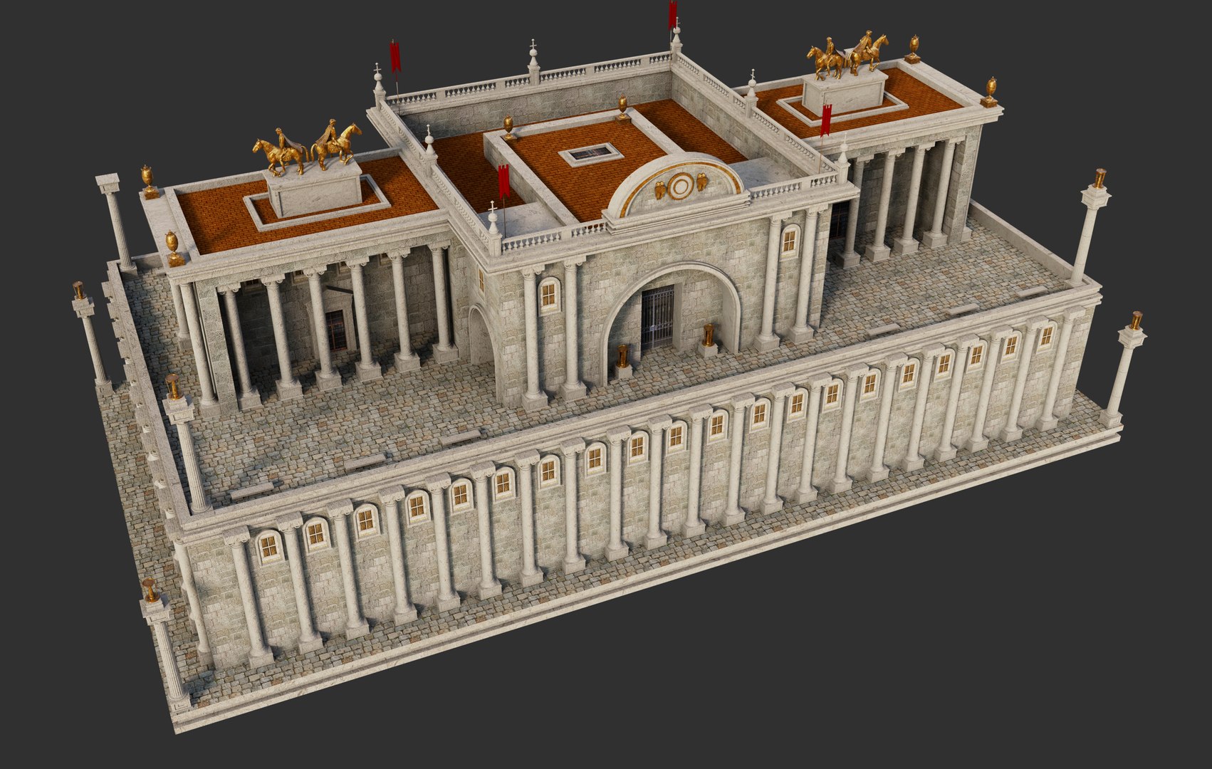 3D Roman Building Model - TurboSquid 2350599