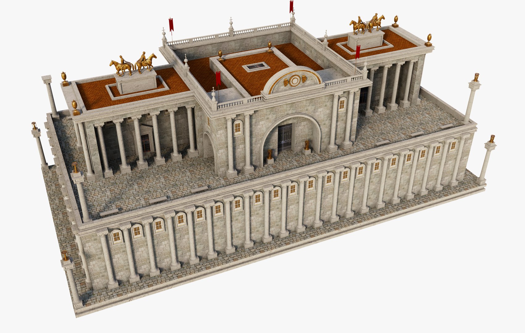 3D Roman Building Model - TurboSquid 2350599