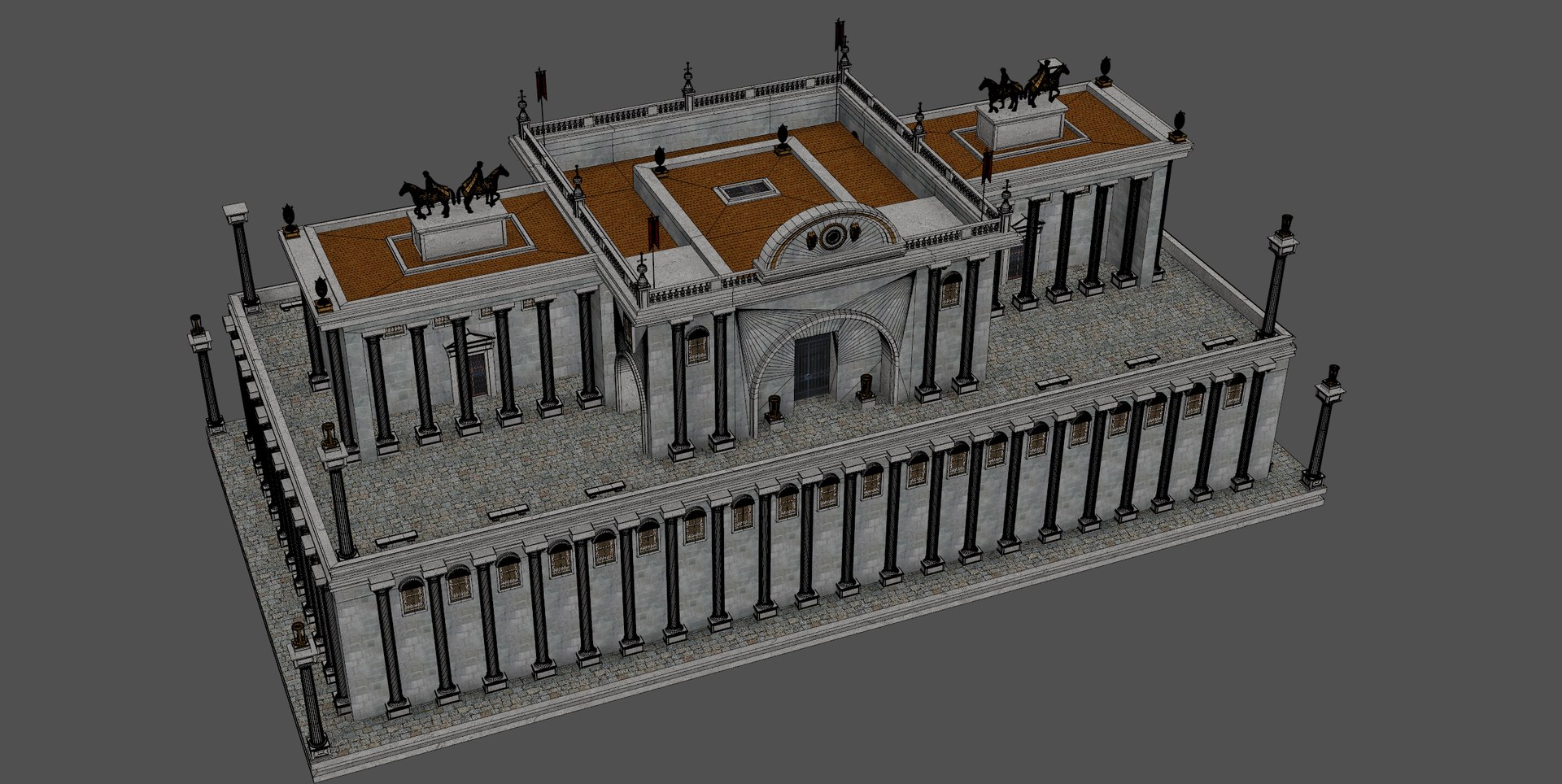 3D Roman Building Model - TurboSquid 2350599