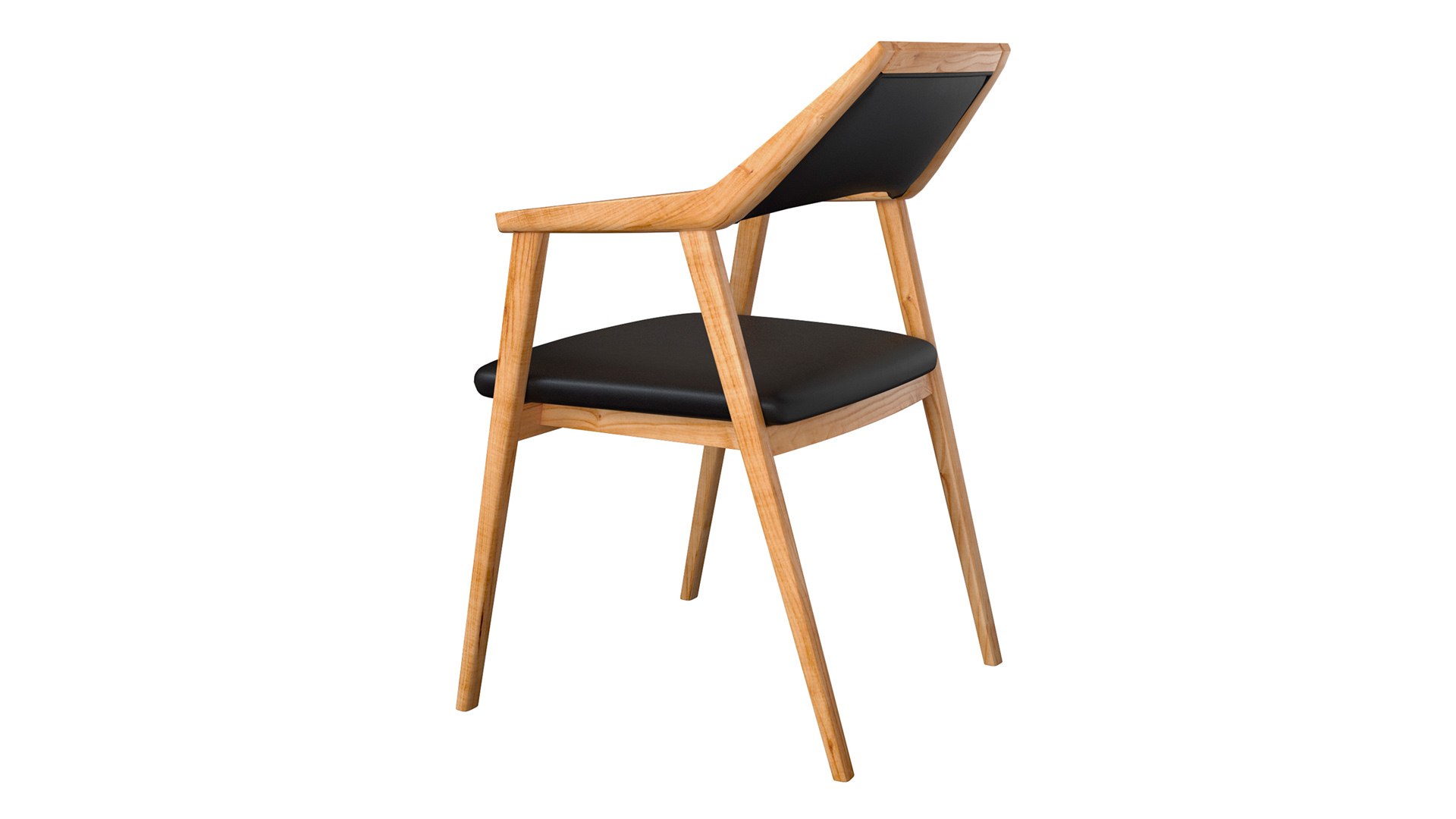 Quattro Wooden Chair Black Model - TurboSquid 2069851