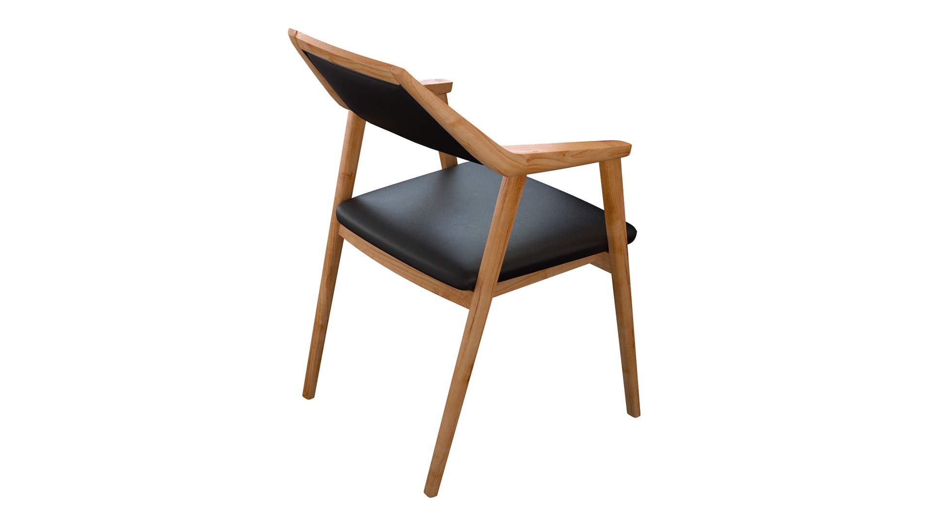 Quattro Wooden Chair Black Model - TurboSquid 2069851
