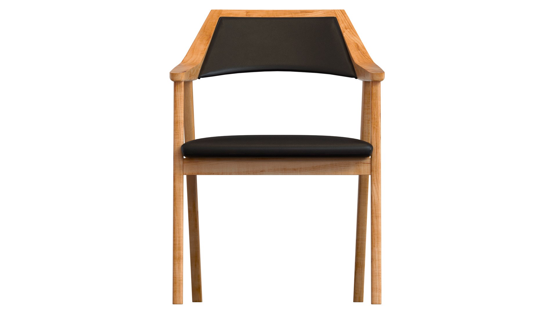 Quattro Wooden Chair Black Model - TurboSquid 2069851