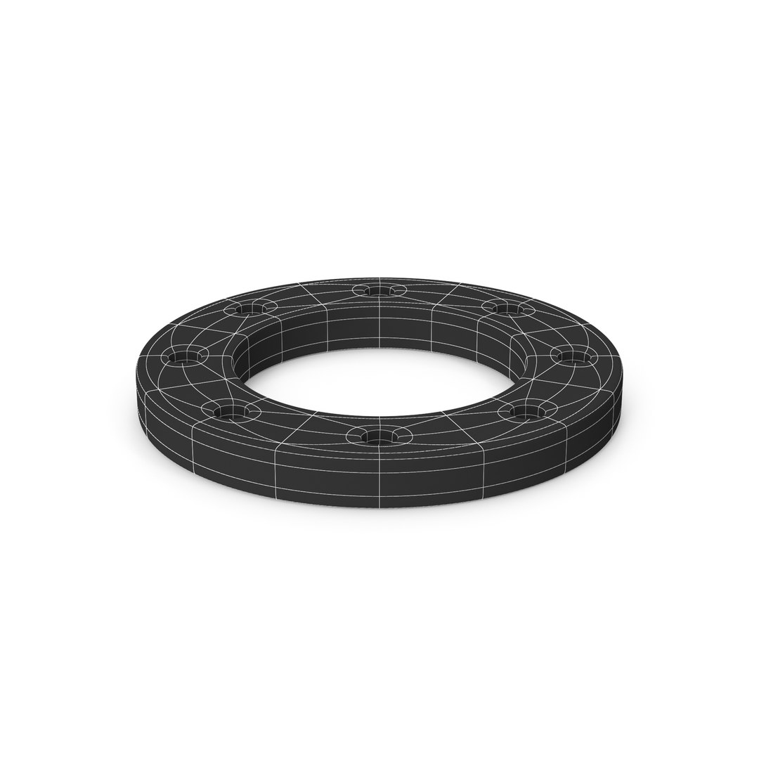 3D Gray Pipe Flange Model - TurboSquid 1966302