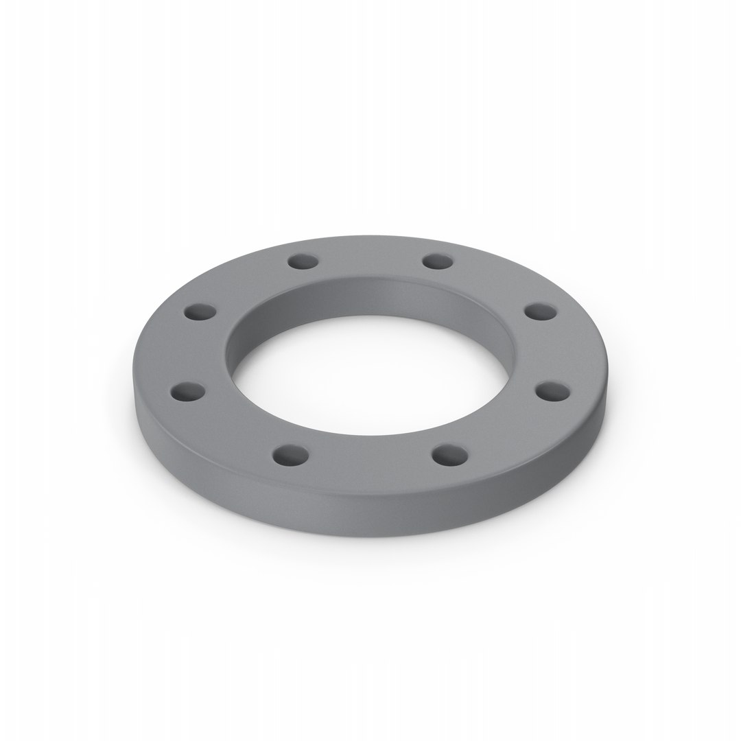 3D Gray Pipe Flange Model - TurboSquid 1966302