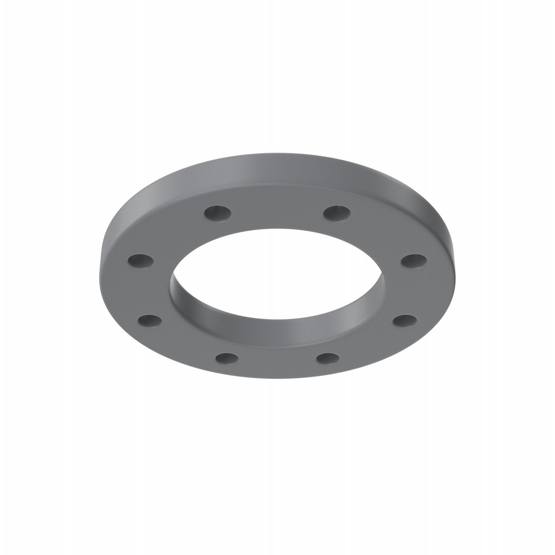 3D Gray Pipe Flange Model - TurboSquid 1966302