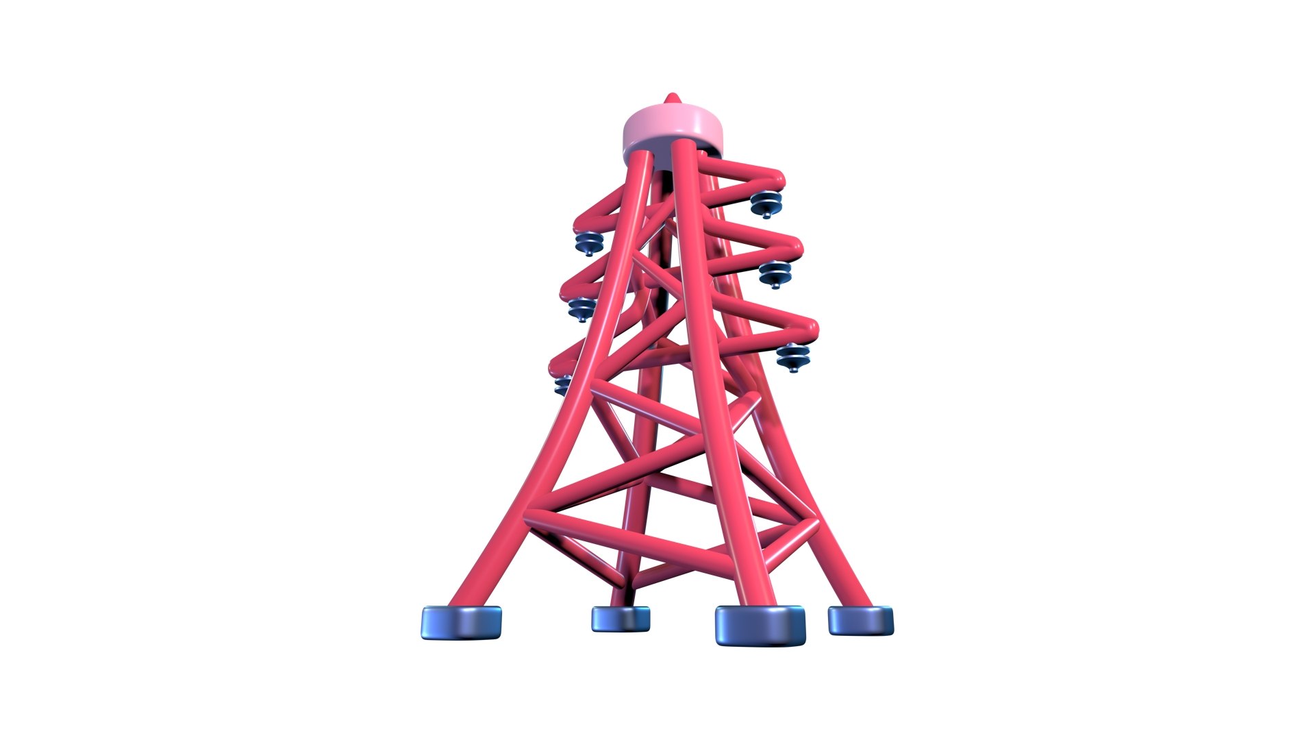 High Voltage Power Line Tower 3D Illustration 3D Model - TurboSquid 2282606