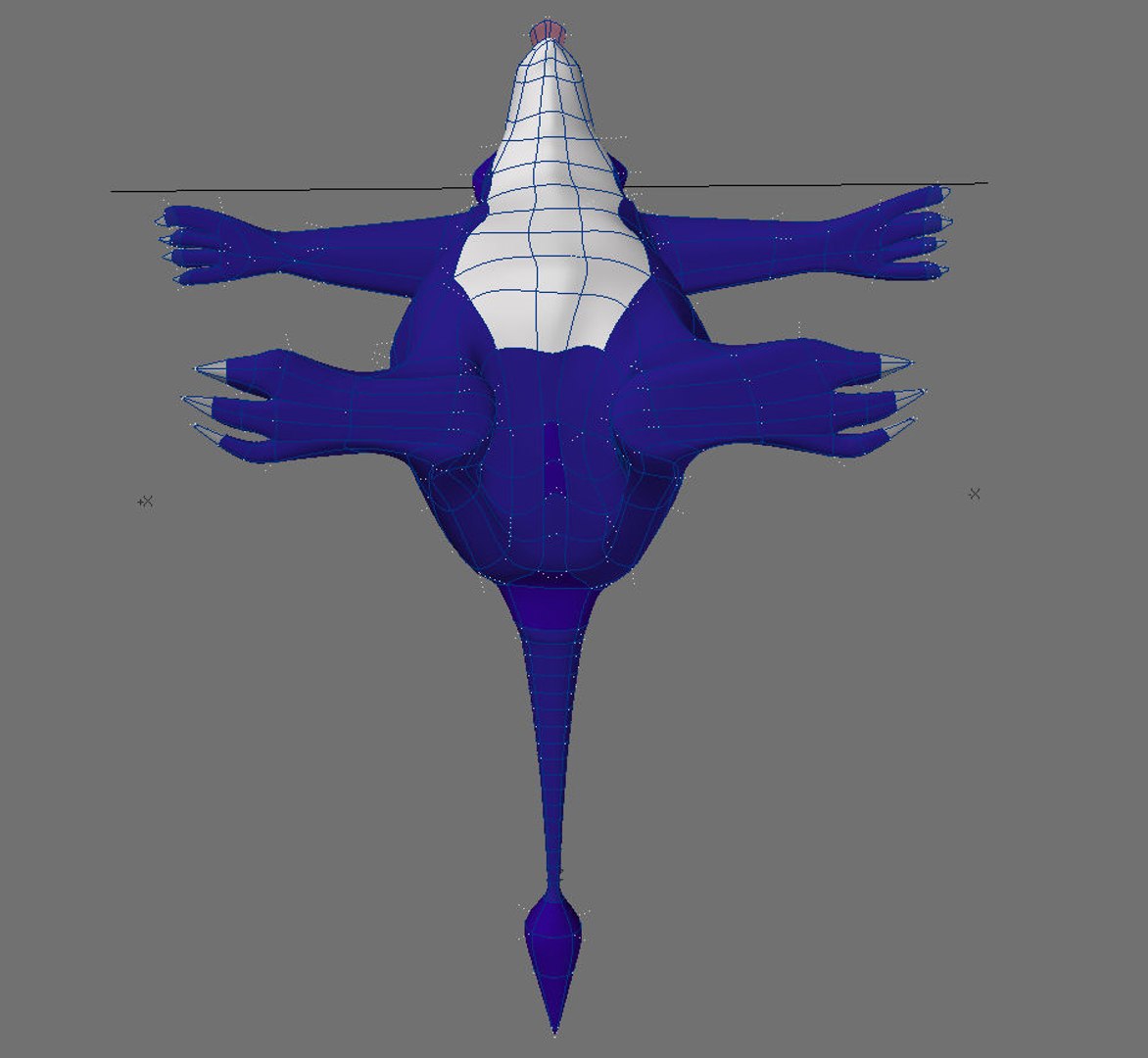 3d model dave hairy monster hair fur