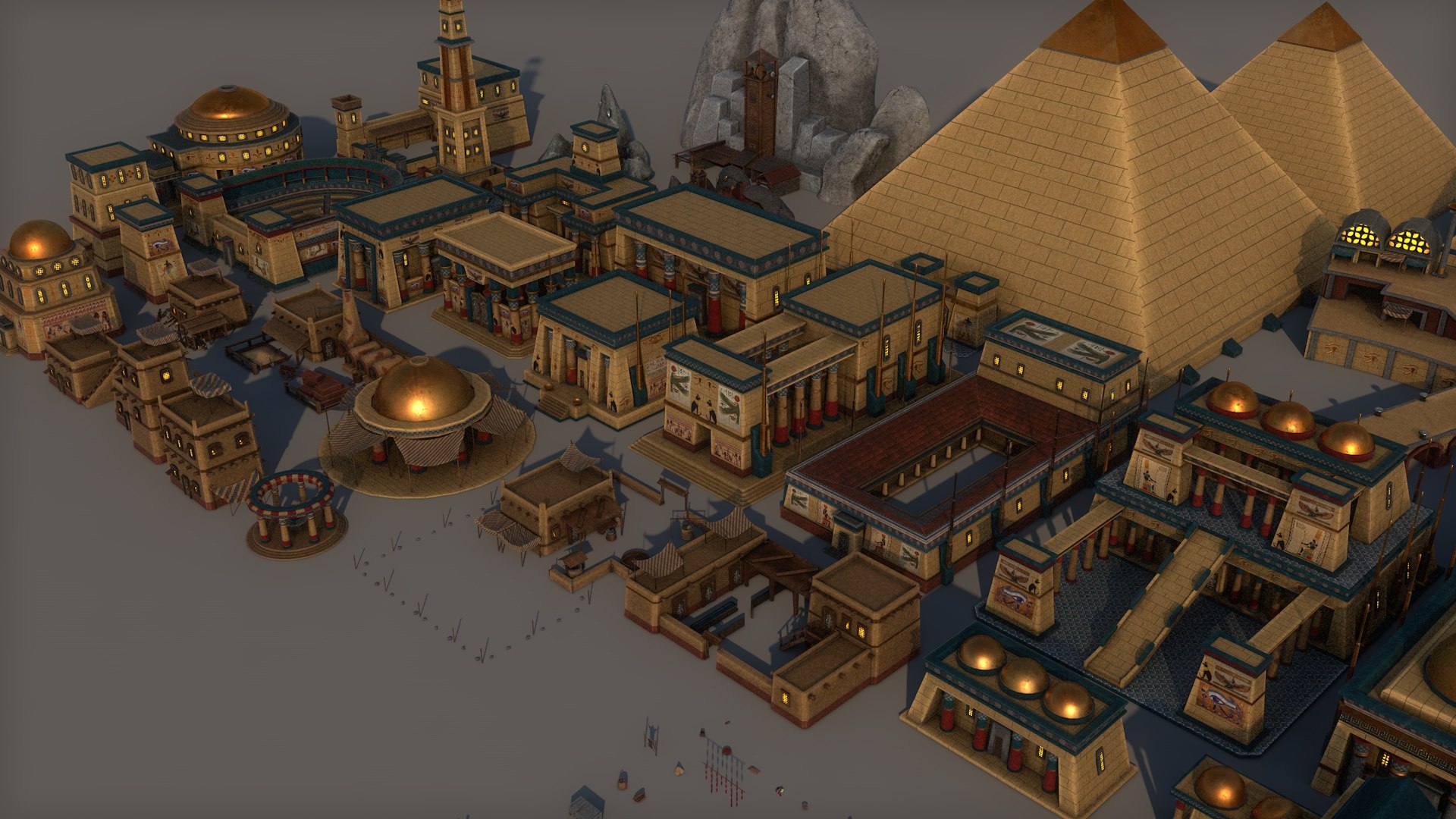 3D Ancient Egyptian City Pack Model - TurboSquid 1837643