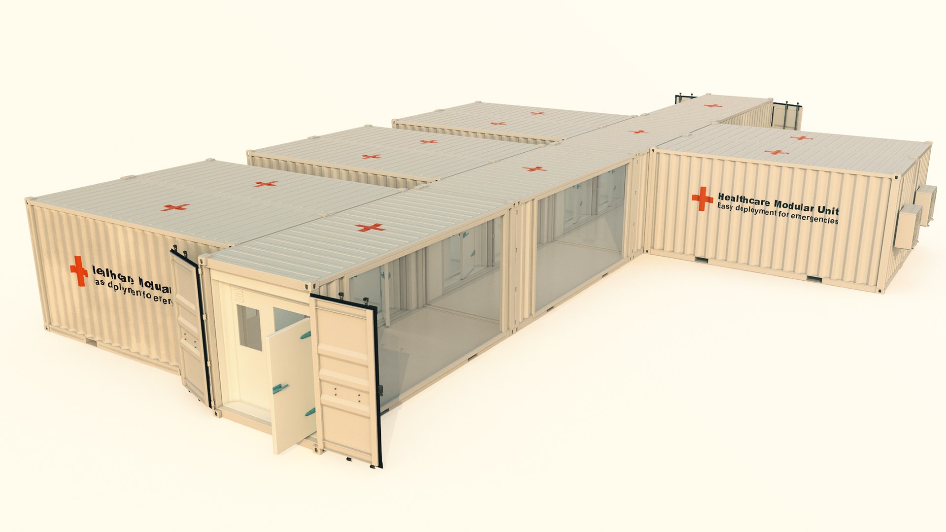 Modular hospital 3D model - TurboSquid 1686344