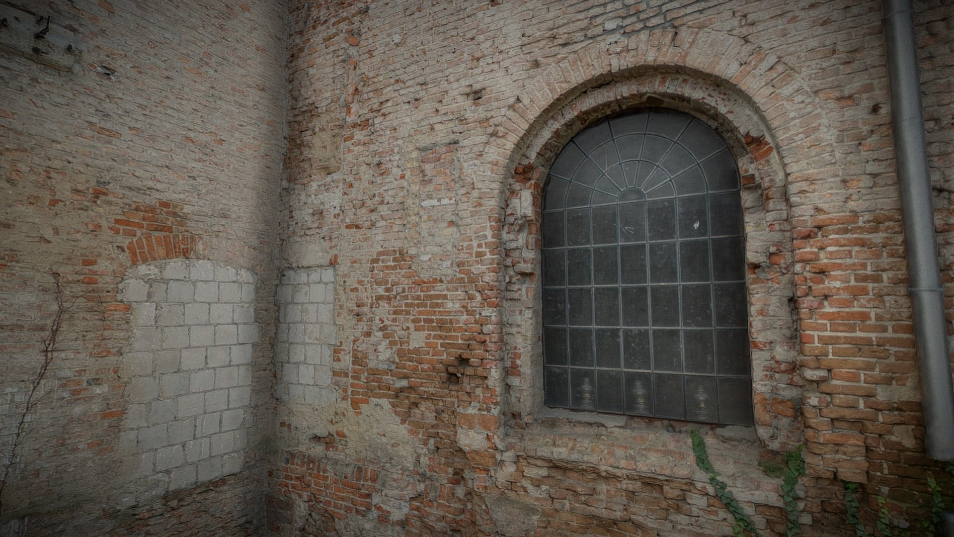 Brick facade of an abandoned warehouse 3D model - TurboSquid 2170616