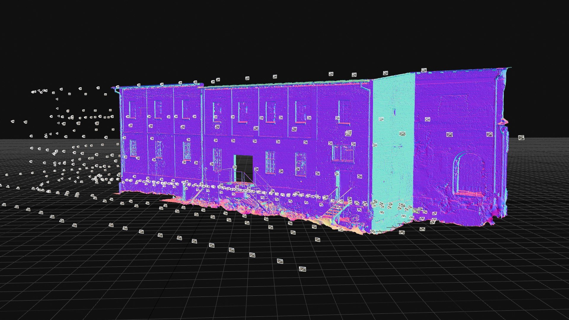 Brick facade of an abandoned warehouse 3D model - TurboSquid 2170616