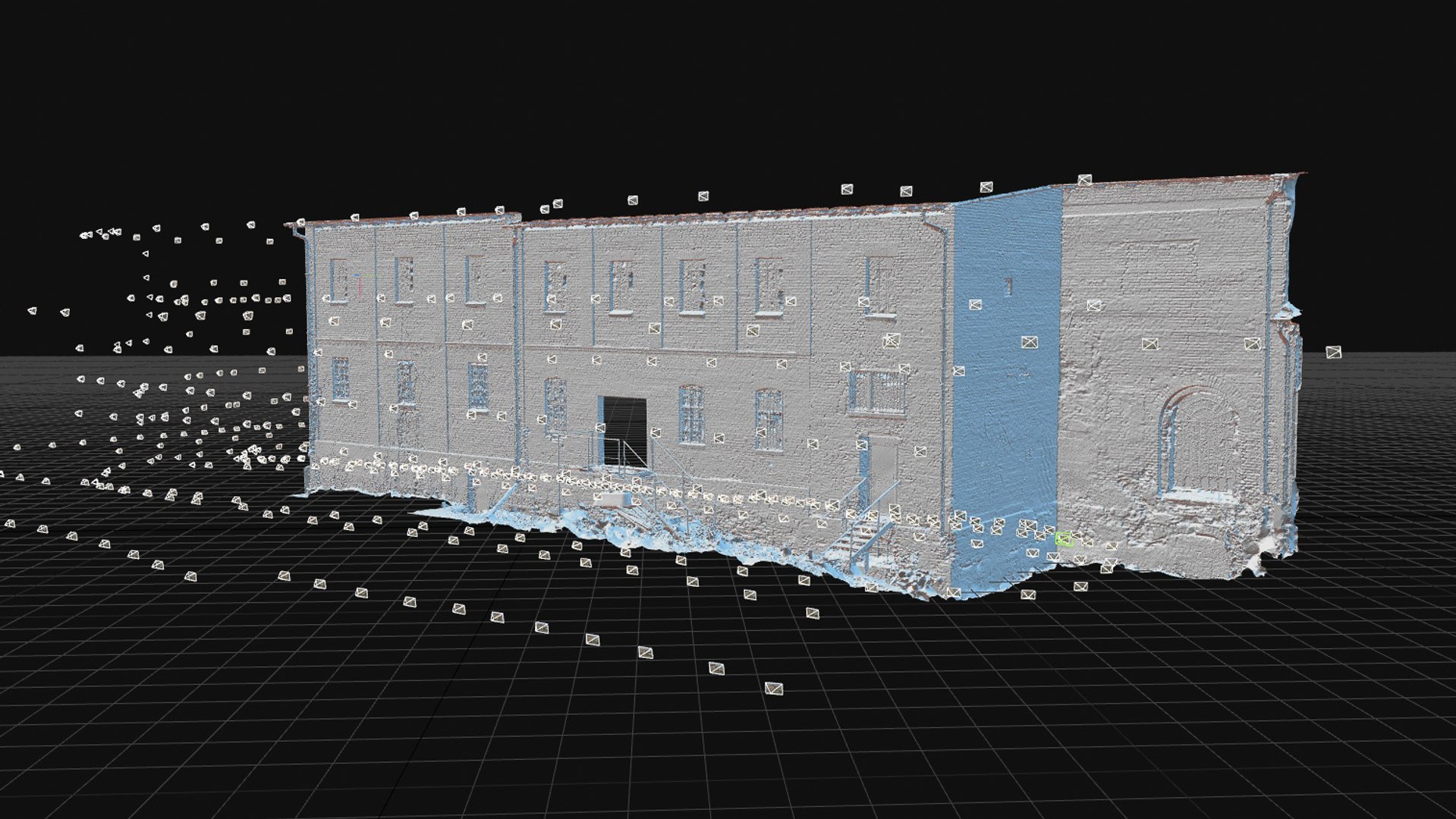 Brick facade of an abandoned warehouse 3D model - TurboSquid 2170616