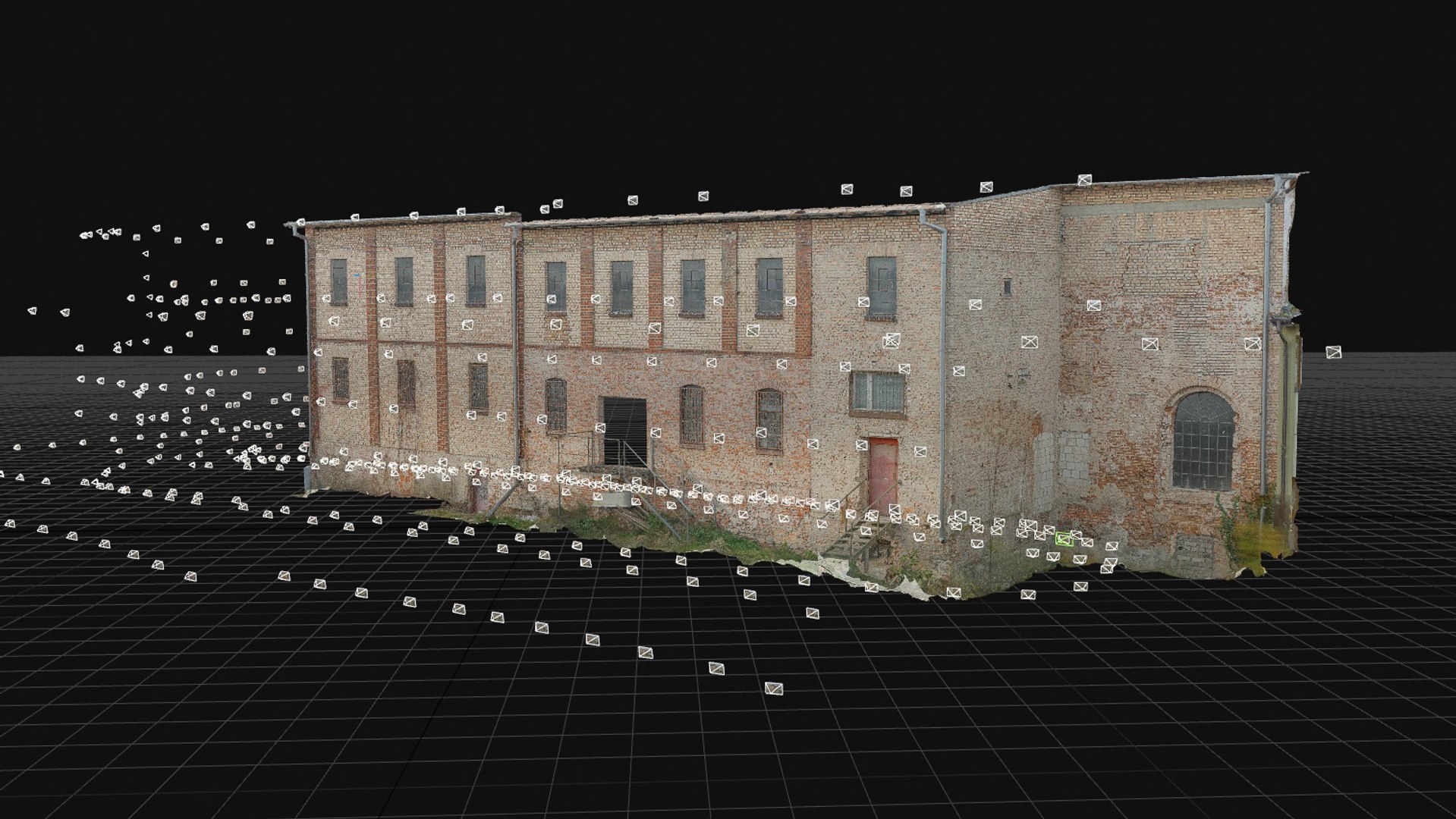 Brick facade of an abandoned warehouse 3D model - TurboSquid 2170616