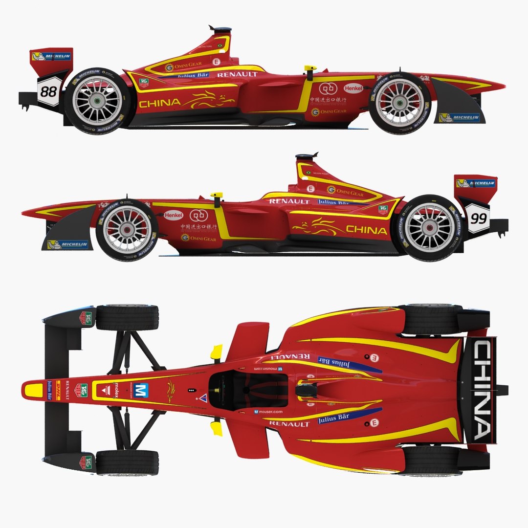 team china formula e 3d max