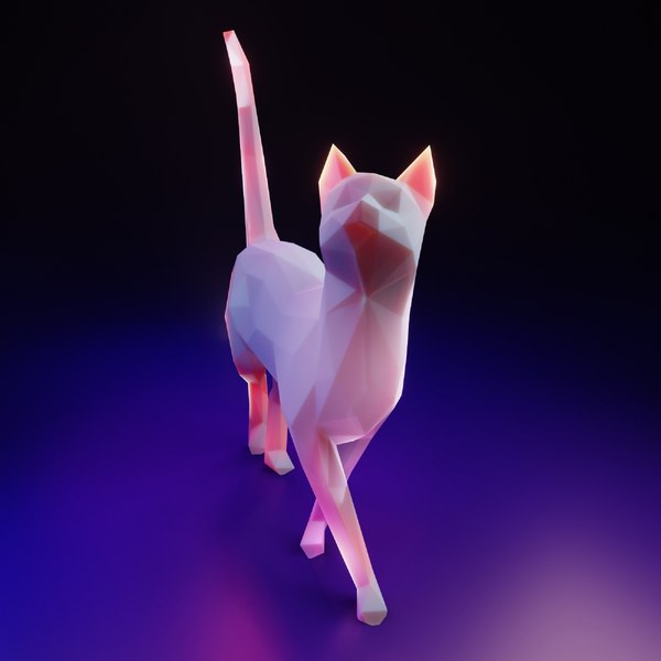 modelo 3d Cat Walks Low Poly - TurboSquid 1936875