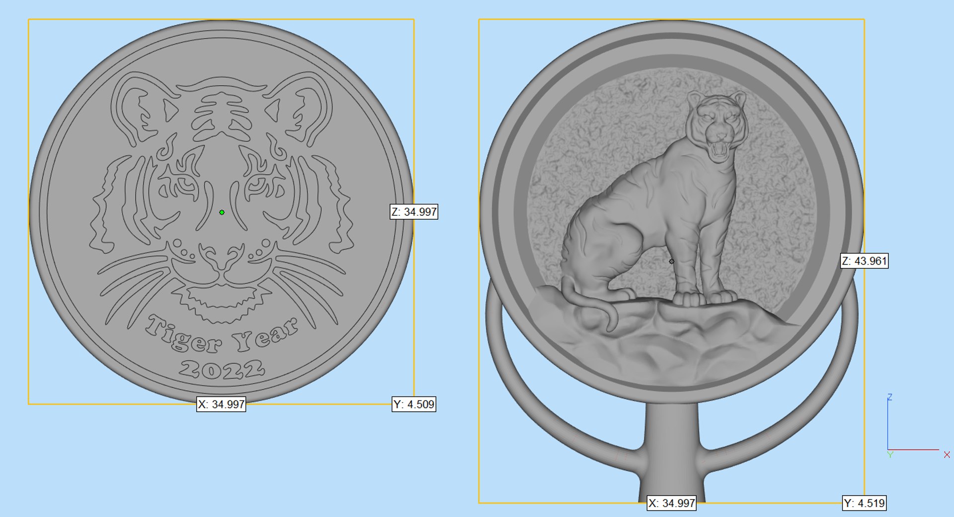Tiger Coin 2022 3D Print Model 3D Model - TurboSquid 1810080