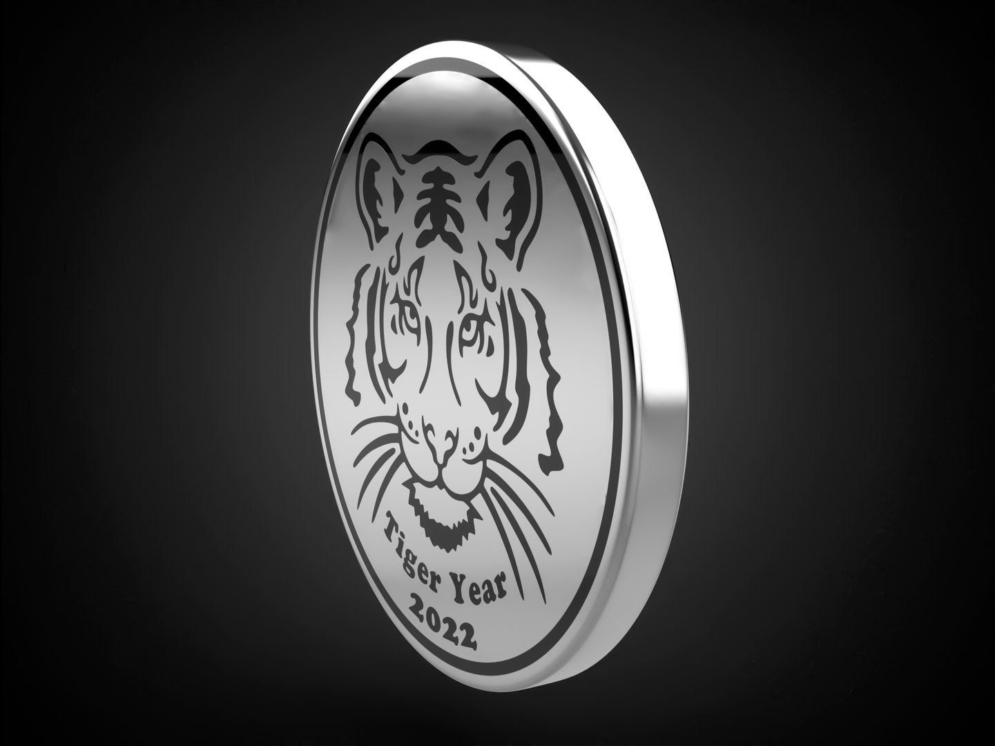 Tiger Coin 2022 3D Print Model 3D Model - TurboSquid 1810080