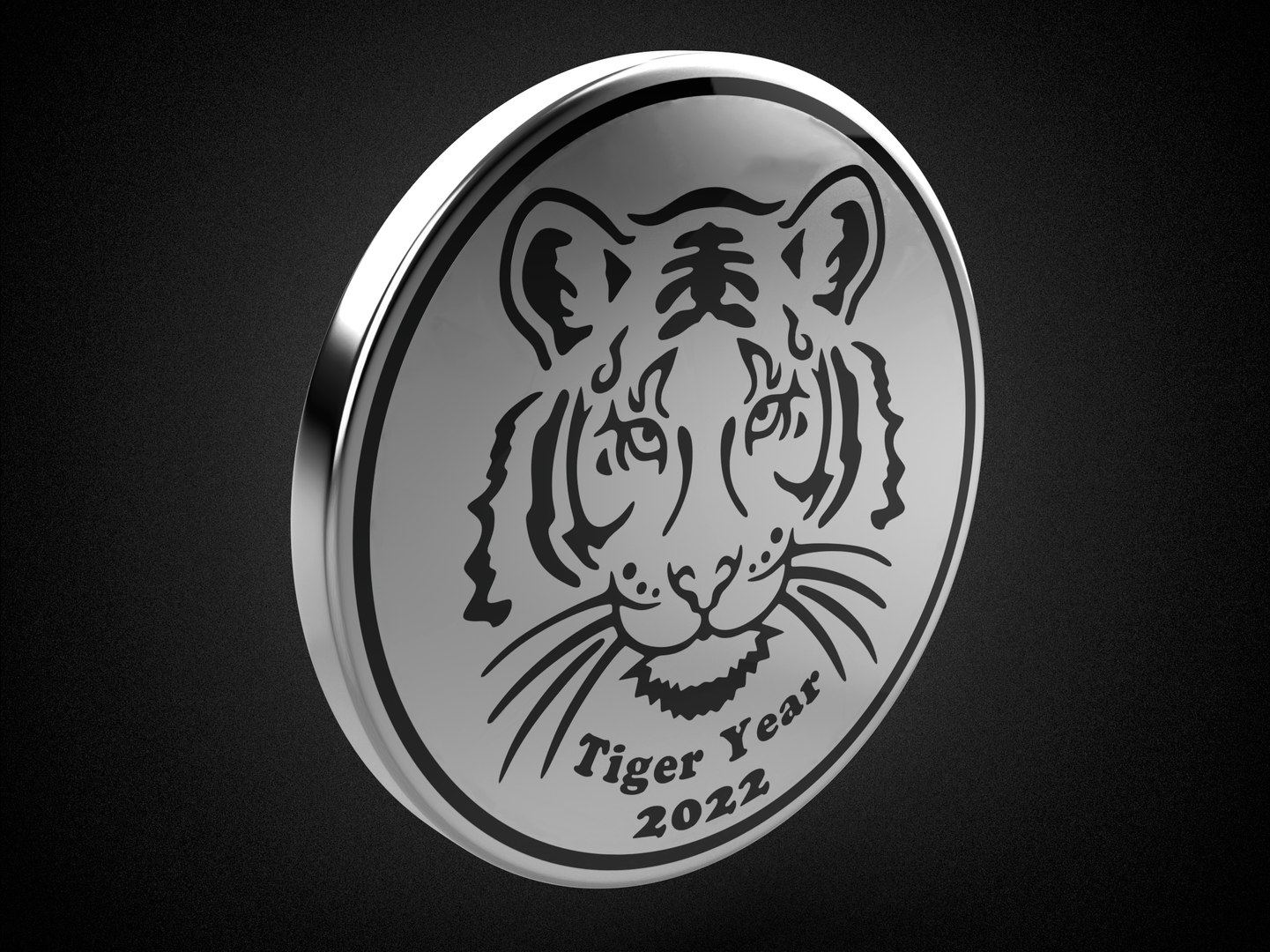 Tiger Coin 2022 3D Print Model 3D Model - TurboSquid 1810080