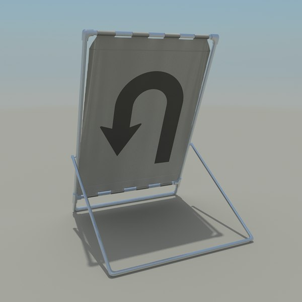 3d sign board set model