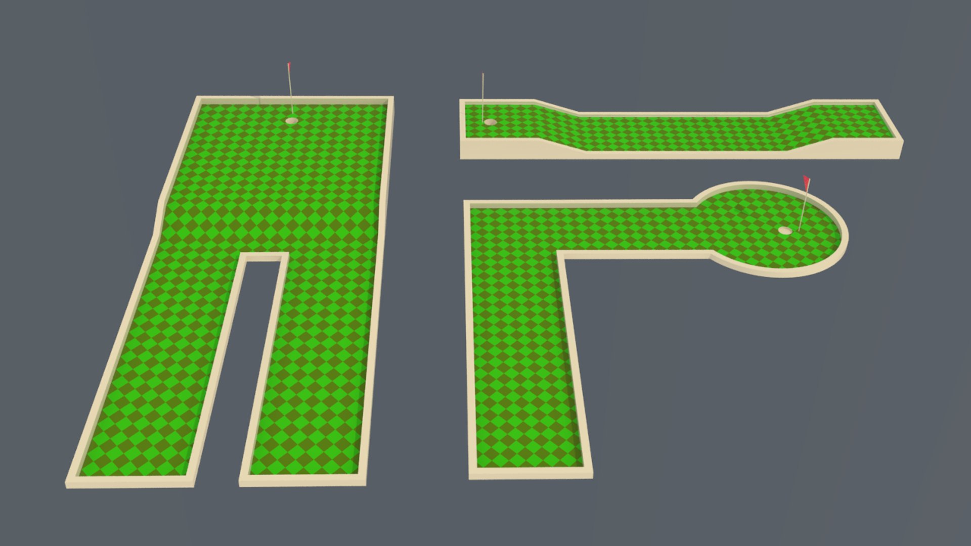 3d Mini Golf Course 3 Model