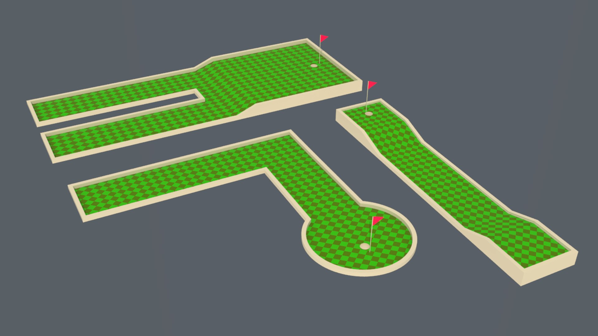 3d Mini Golf Course 3 Model