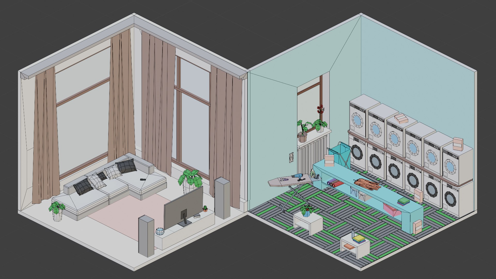 3D model room 1 Low-poly 3D model - TurboSquid 1892801