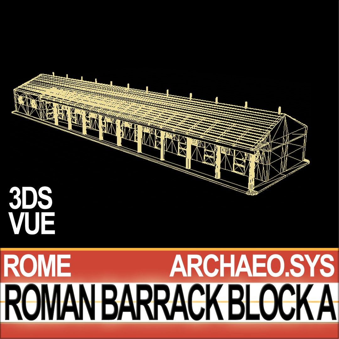 Ancient Roman Barrack Block 3d Model