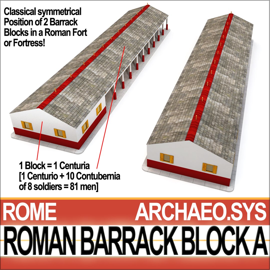 Ancient Roman Barrack Block 3d Model