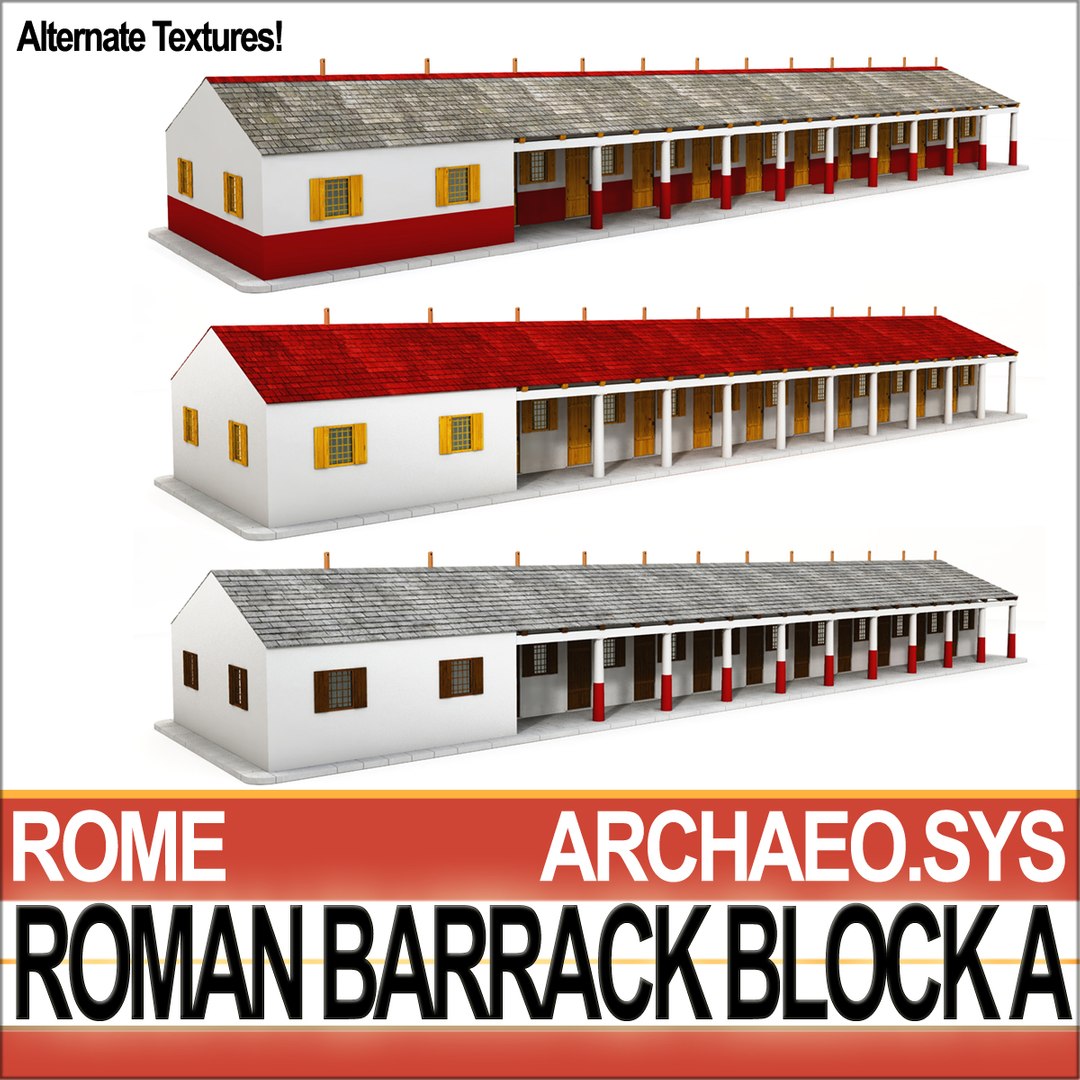 Ancient Roman Barrack Block 3d Model