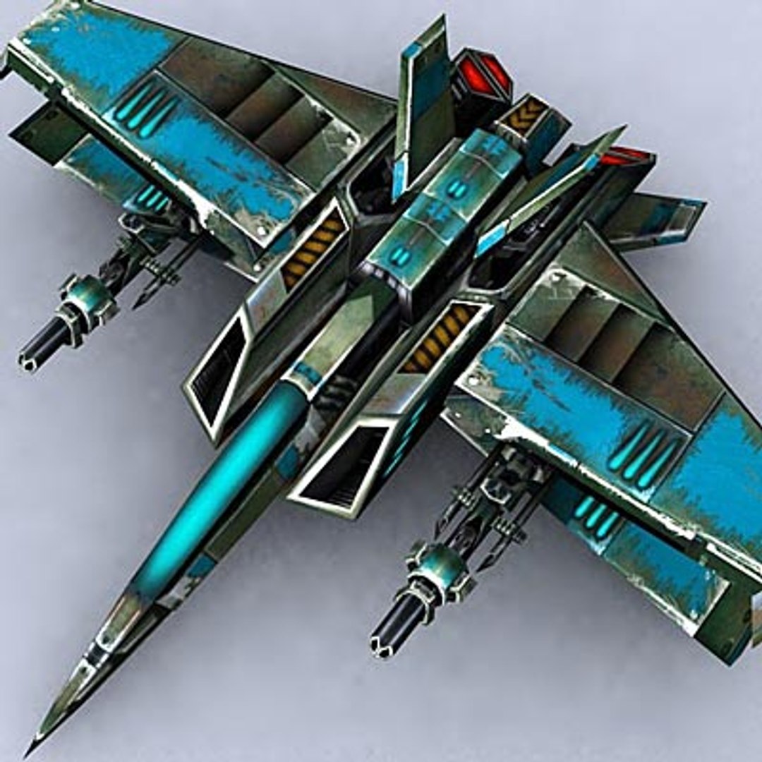 3d sci-fi space fighter