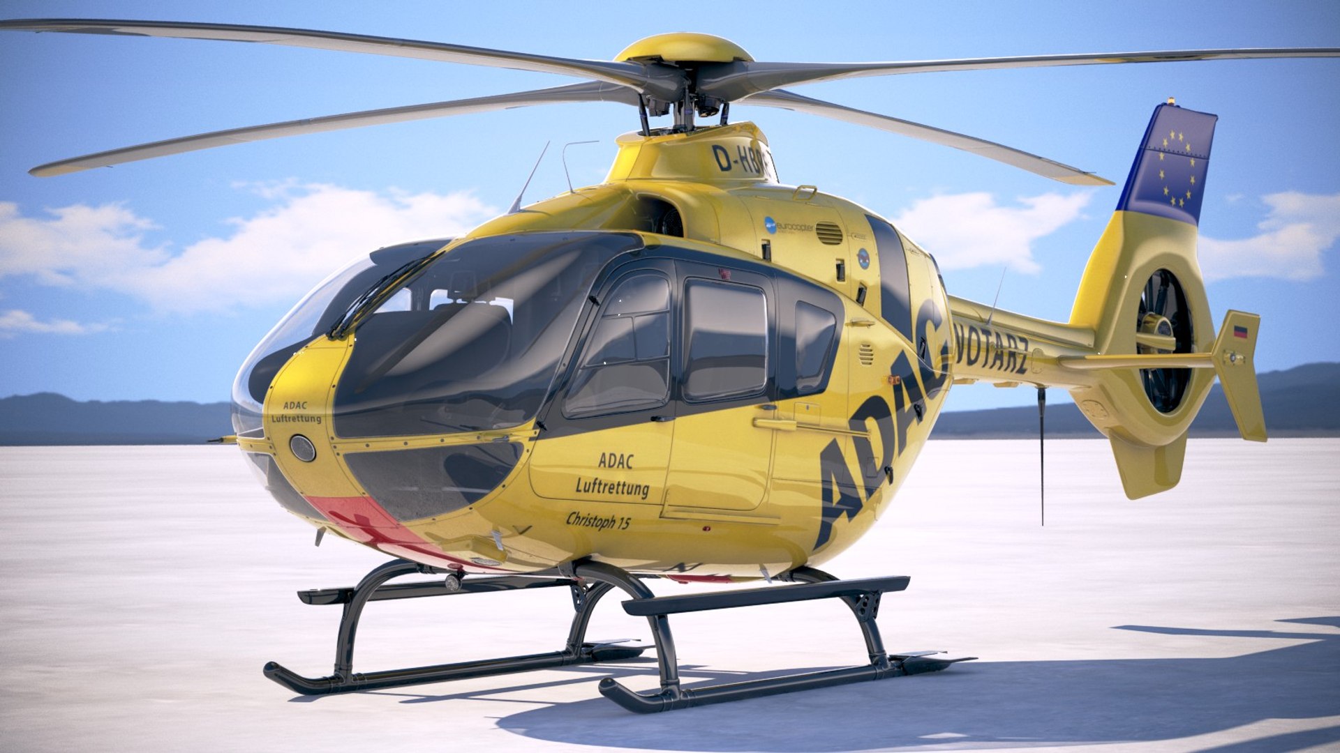 3D Model Adac Eurocopter Ec135 - TurboSquid 1172948