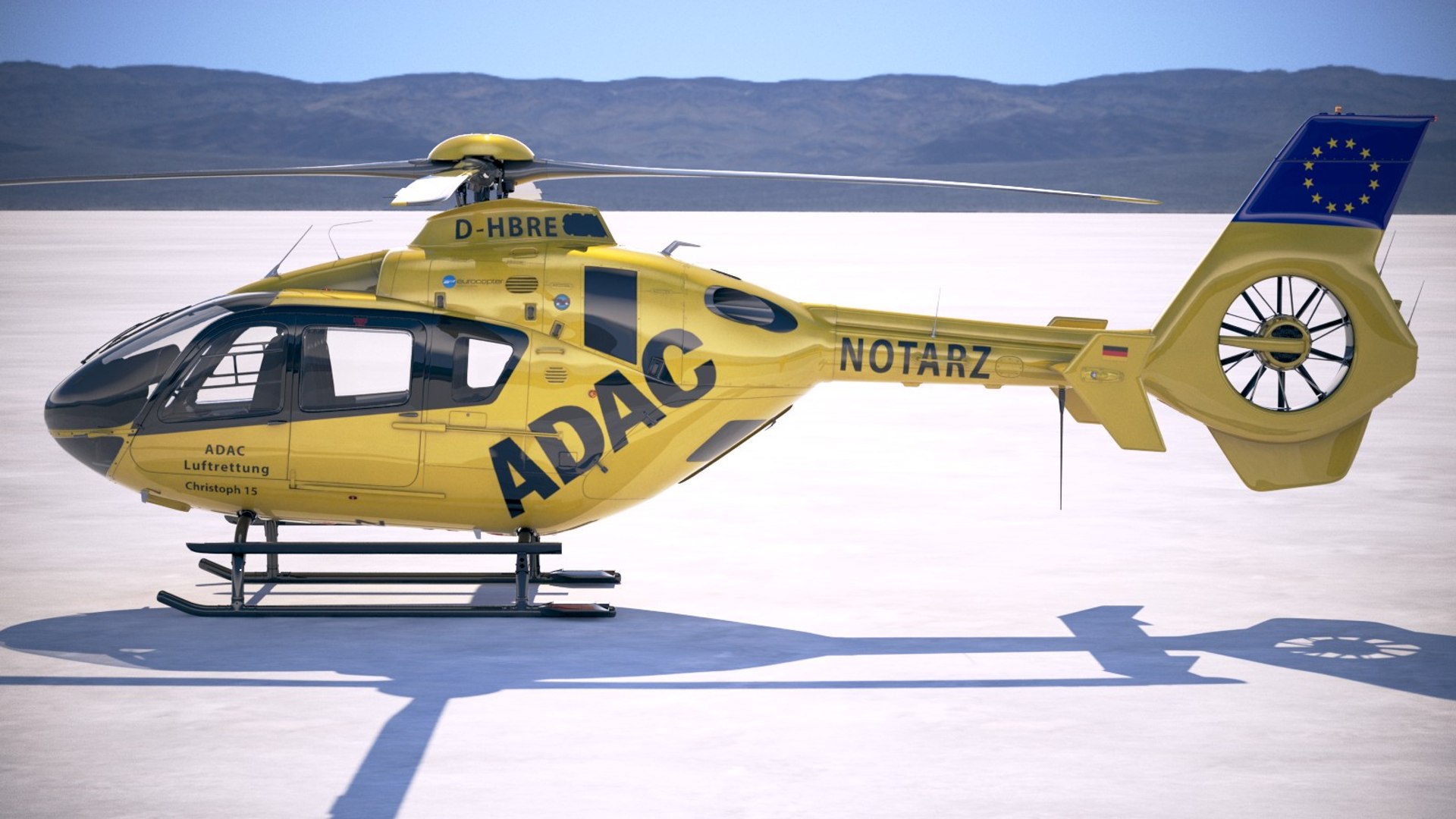 3D Model Adac Eurocopter Ec135 - TurboSquid 1172948