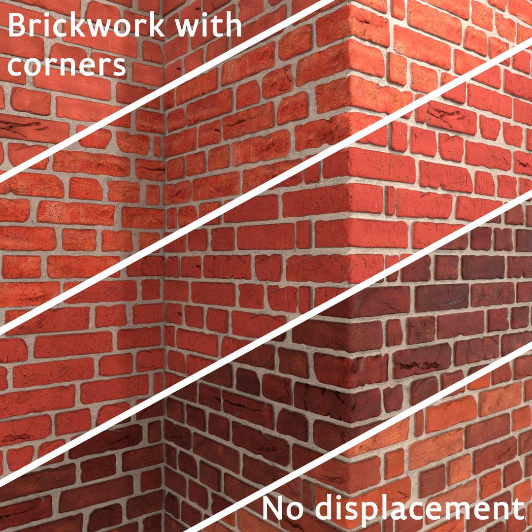 Brickwork Bricks Corner Wall 3D - TurboSquid 1226796