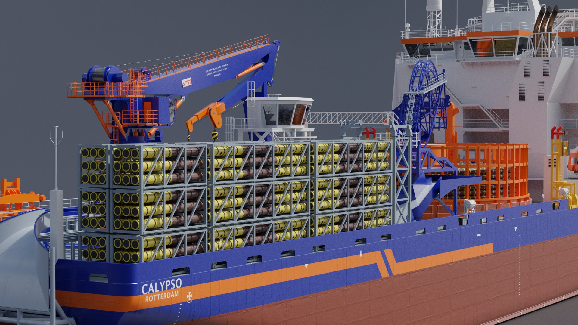 3D Cable Layer Vessel - TurboSquid 2291421