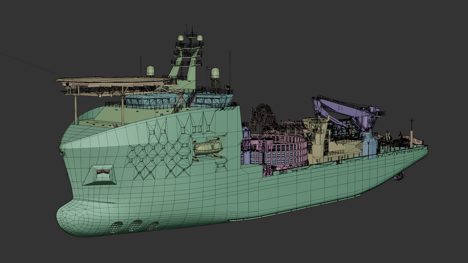 3D Cable Layer Vessel - TurboSquid 2291421