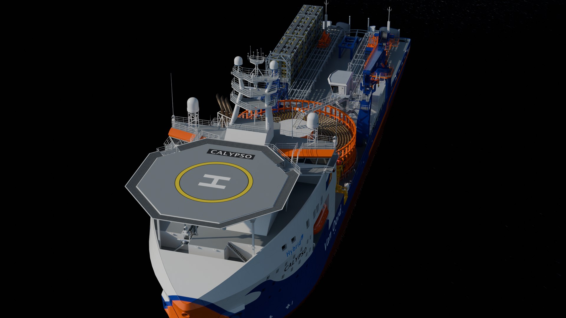 3D Cable Layer Vessel - TurboSquid 2291421
