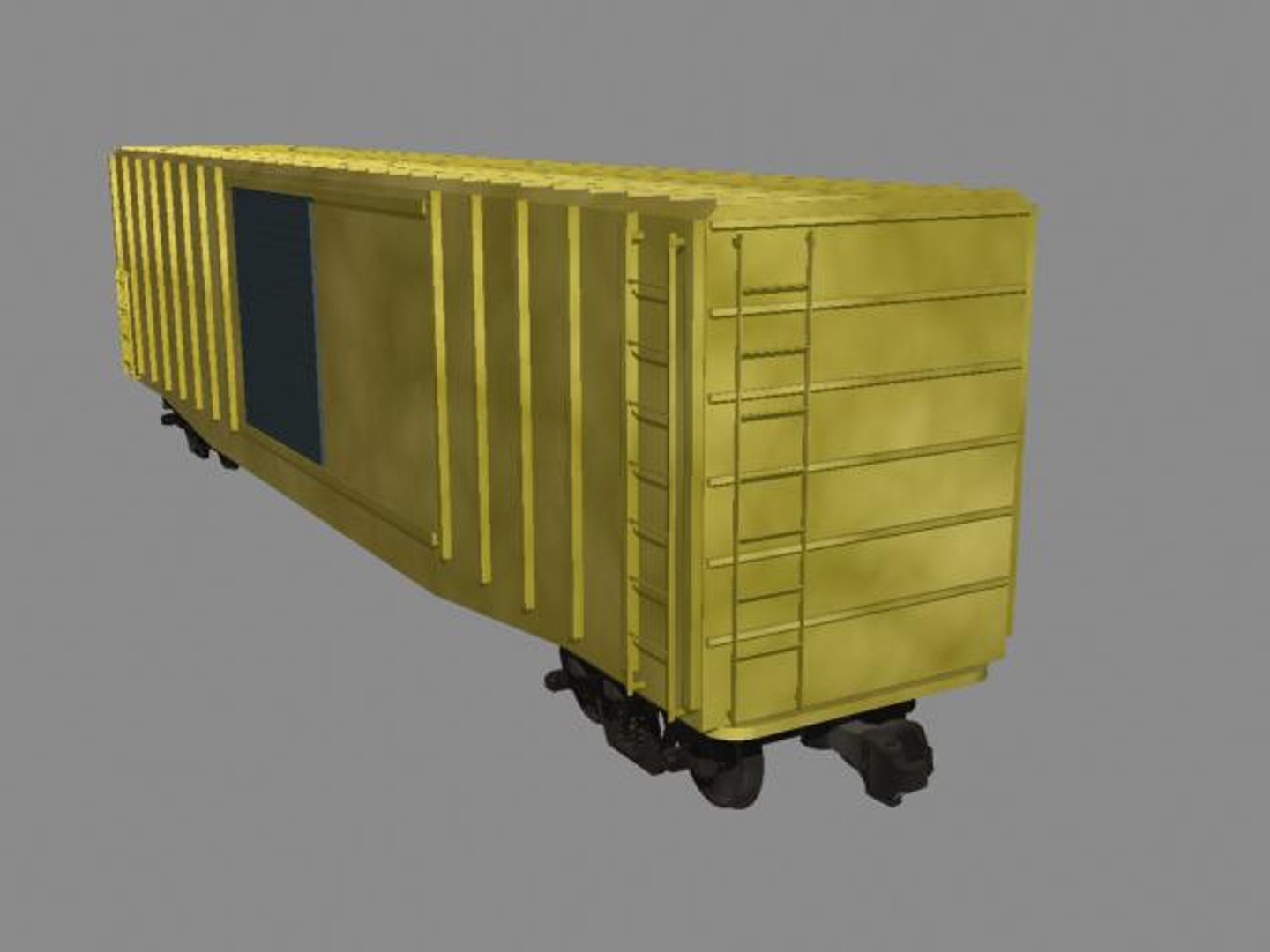 3d Railroad Boxcar Freight Model